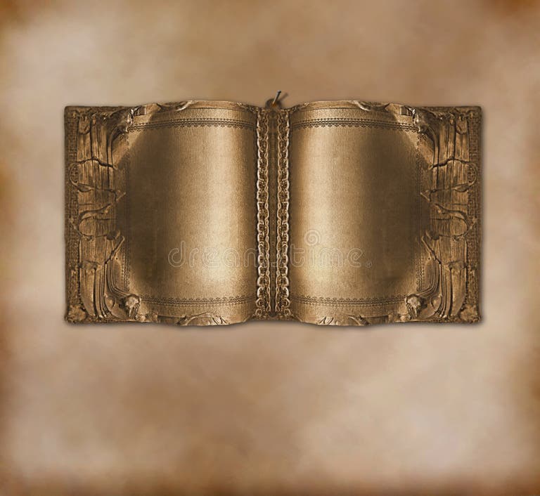 Old Ancient Book with Gold Pages Stock Photo - Image of scrapbook, gold ...