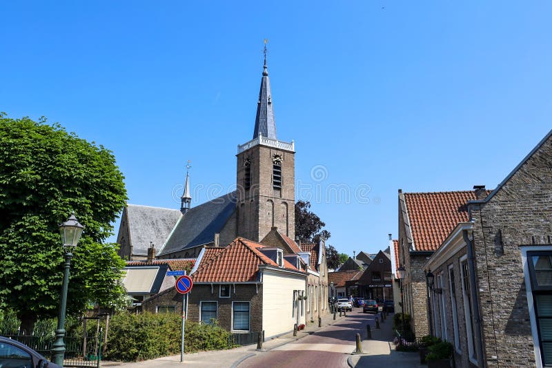 Old and Ancient Buildings in the Old Village of Moordrecht Editorial ...