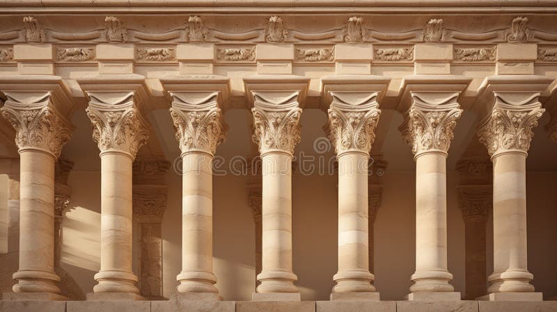 Old Ancient Columns in Building of Medieval Architecture. Neural ...