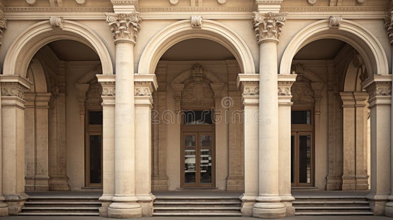 Old Ancient Columns in Building of Medieval Architecture. Neural ...