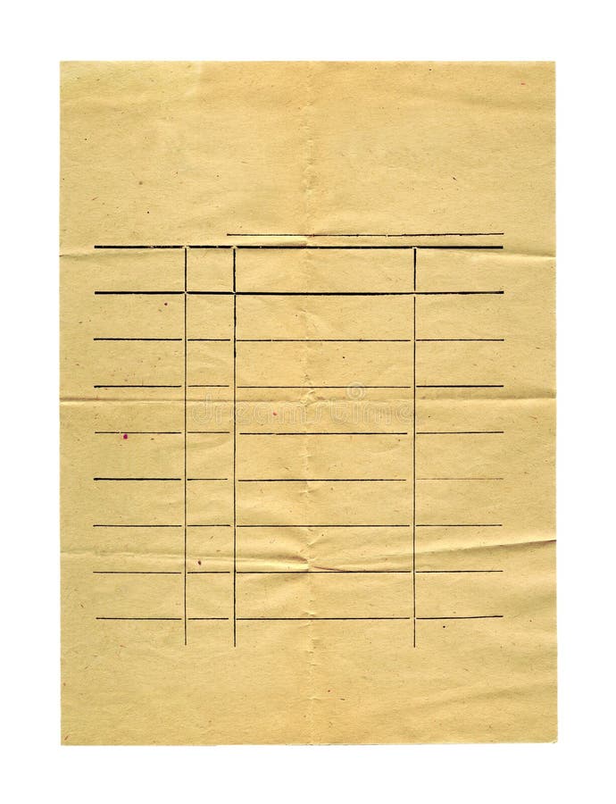 Old Ancient Crumpled Paper Isolated Stock Photo - Image of portrait ...