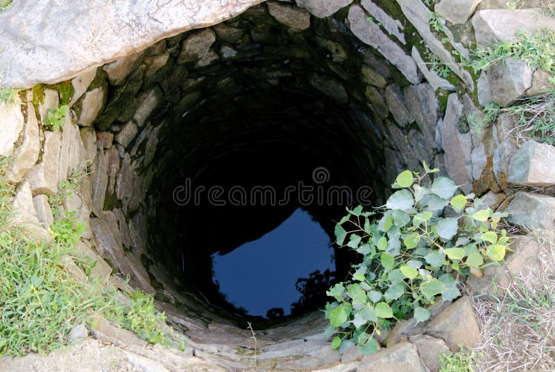 An Old and Ancient Deep Well Build by Stones or Rocks at Purulia, India ...