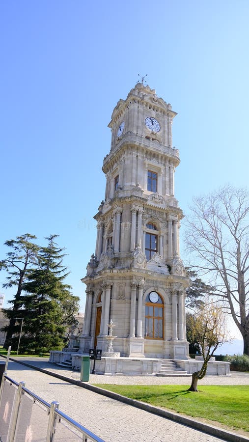 Old and Ancient Ottoman Architecture and Style Clock Tower in Front of ...