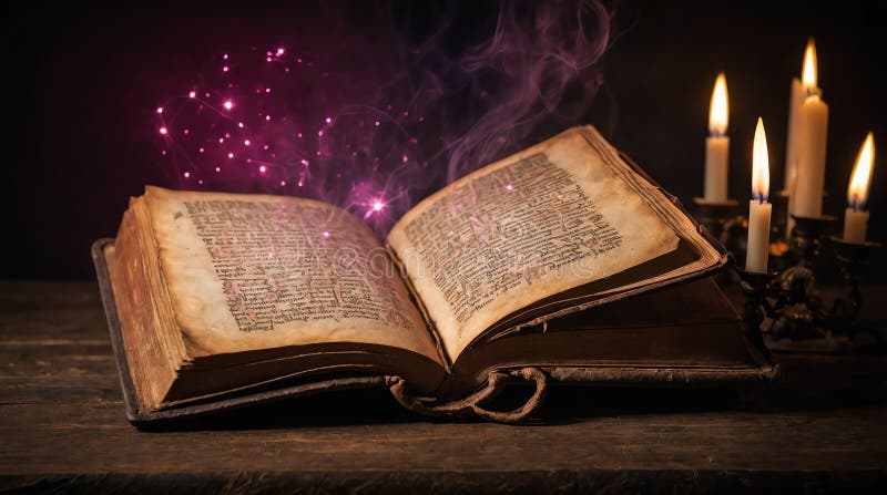 Old Ancient Pink Magical Book Glowing Bright Ai Generated Stock ...