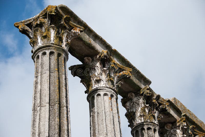 Old ancient roman columns. stock photo. Image of culture - 47108370