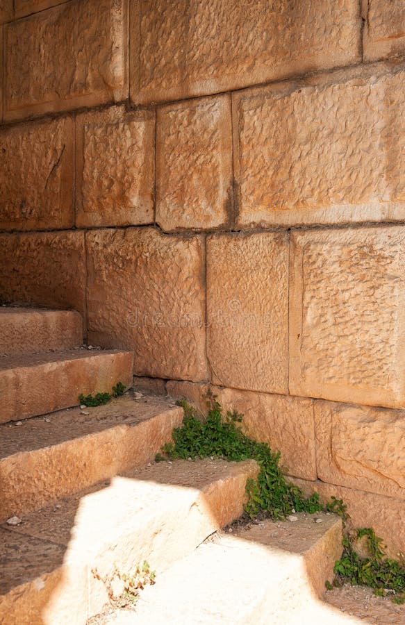 Old Ancient Ruined Steps with Sunlight Stock Photo - Image of wall ...