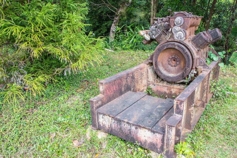 Old and Ancient Rusty Mining Machinery. Stock Image - Image of ...