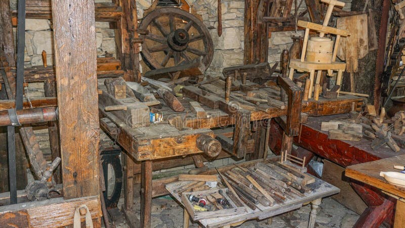 Ancient workshop stock photo. Image of wood, workshop - 100106494