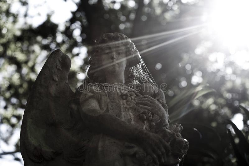 Old angel statue stock image. Image of sculpture, artificial - 21613361
