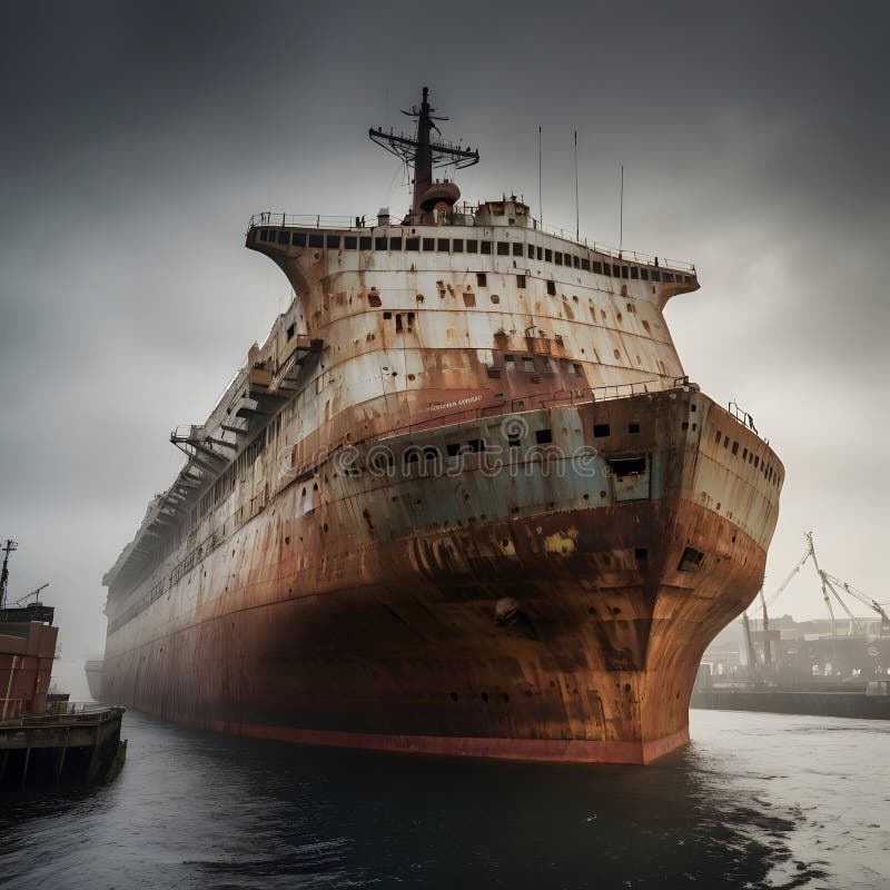 Rustic Cargo Container Transport Ship Vessel Stock Illustration ...