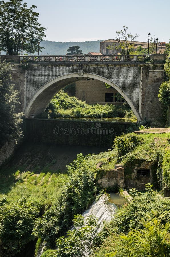 Old Antique Bridge Over the River in Tivoli, Italy Stock Photo - Image ...