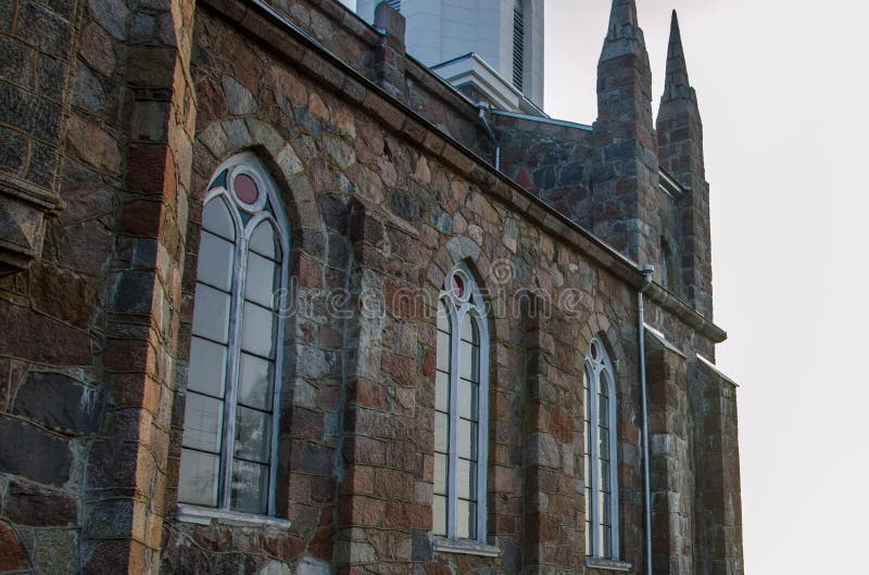 Old Antique Castle. Arched Windows Stock Image - Image of window ...