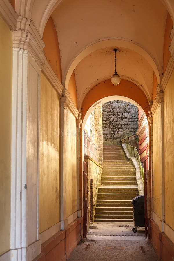 An Old Antique Curved Structure Forming a Walk-through Building. the ...