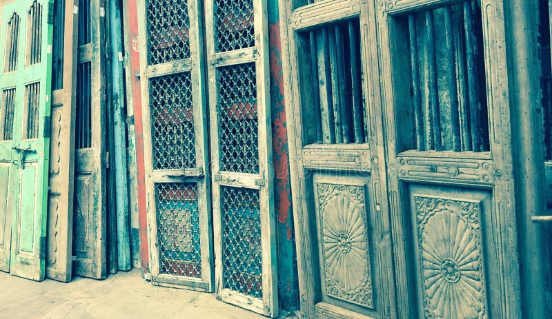 Old antique doors stock photo. Image of antique, panels - 95216052