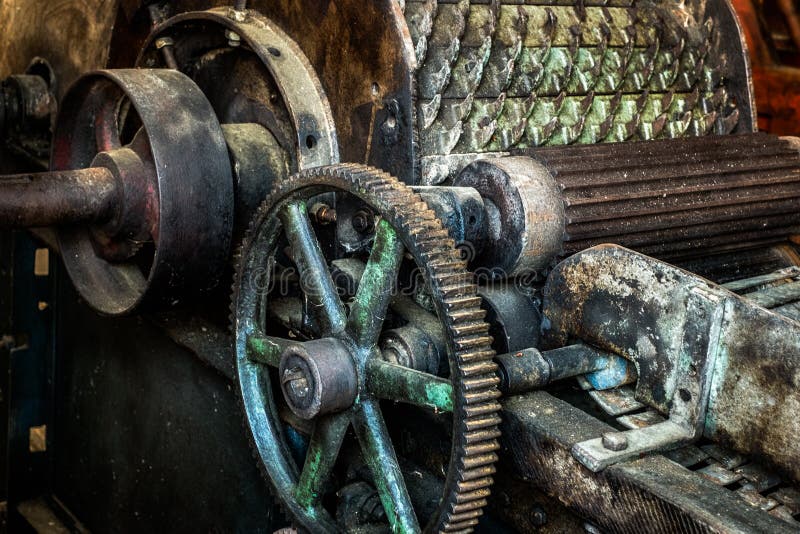Old antique farm machinery stock image. Image of aged - 146191745