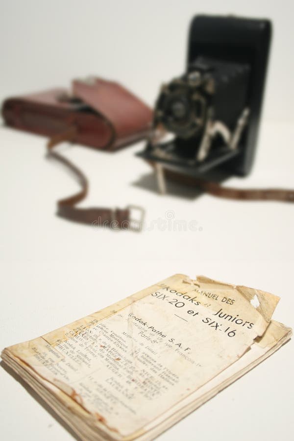 Old Antique Folding Camera Manual Editorial Photography - Image of ...