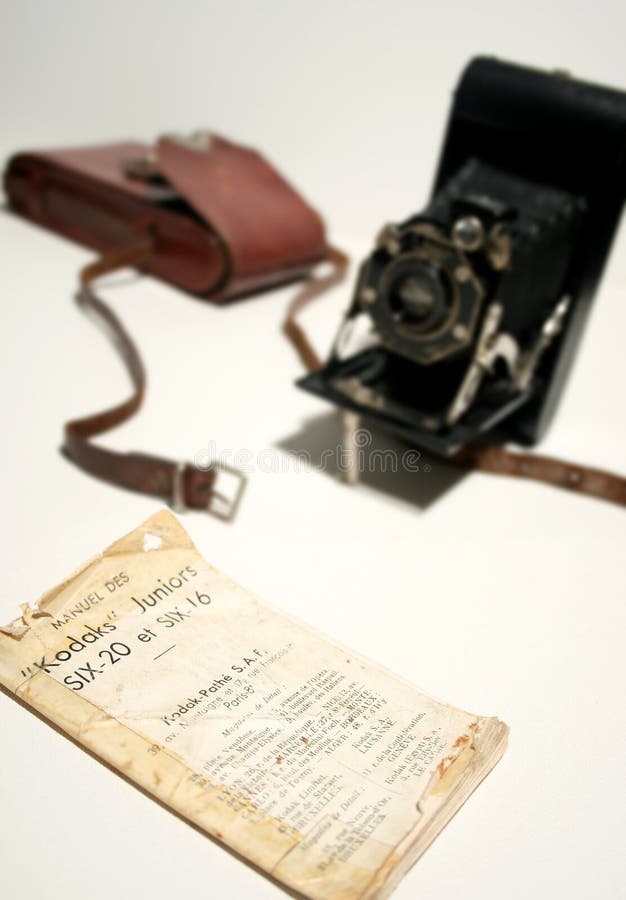 Old Antique Folding Camera Manual Editorial Photo - Image of manual ...