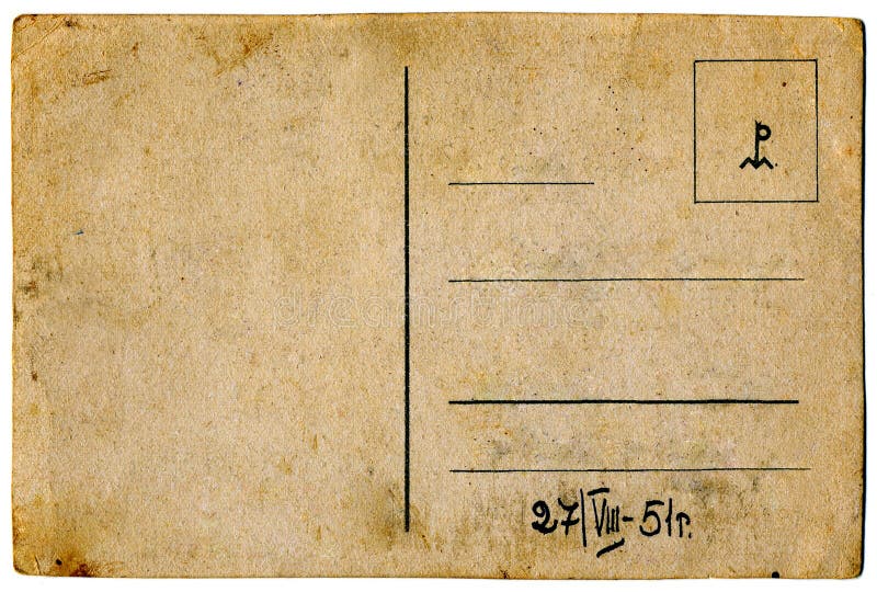 Old Antique German Postcard Stock Photo - Image of yellowed, germany ...