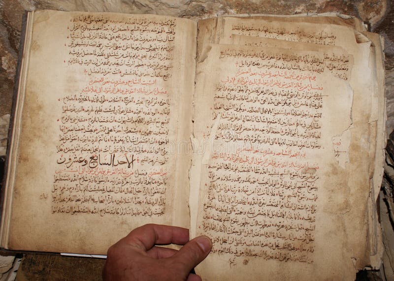 Old Antique Handwritten Books in Arabic Language Stock Image - Image of ...