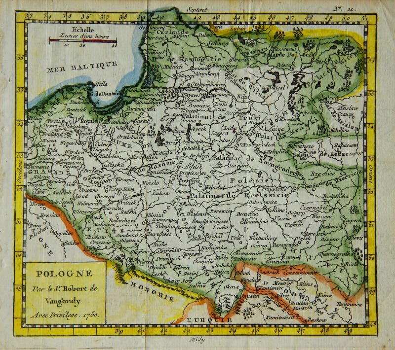 Old map of Poland stock photo. Image of engraved, history - 30091066