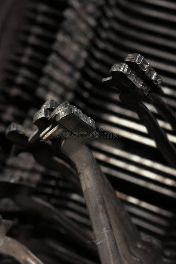 Old Antique Mechanical Vintage Typewriter Stock Image - Image of ...