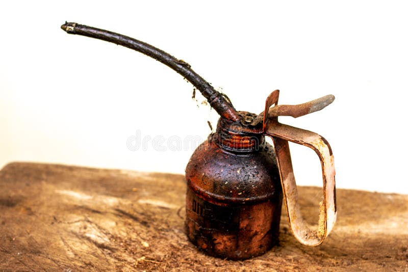 Old Antique Oiler for Engine. Stock Image - Image of antique, grease ...