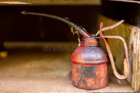 Old Antique Oiler for Engine. Stock Image - Image of antique, grease ...