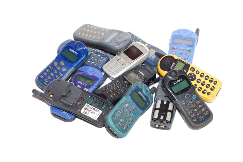 Old Antique Phones Over White Editorial Image - Image of phone, antique ...