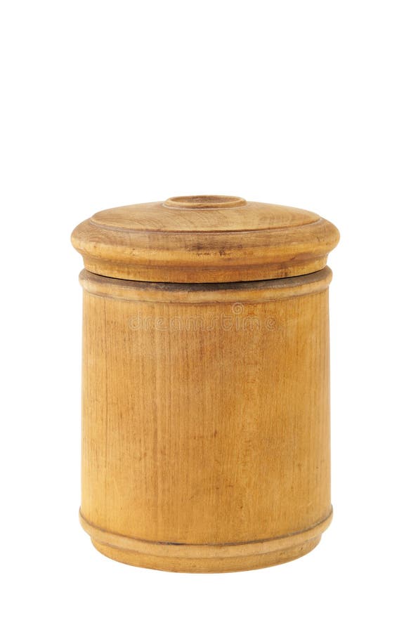 Old Antique Round Food Box Isolated Stock Image - Image of background ...