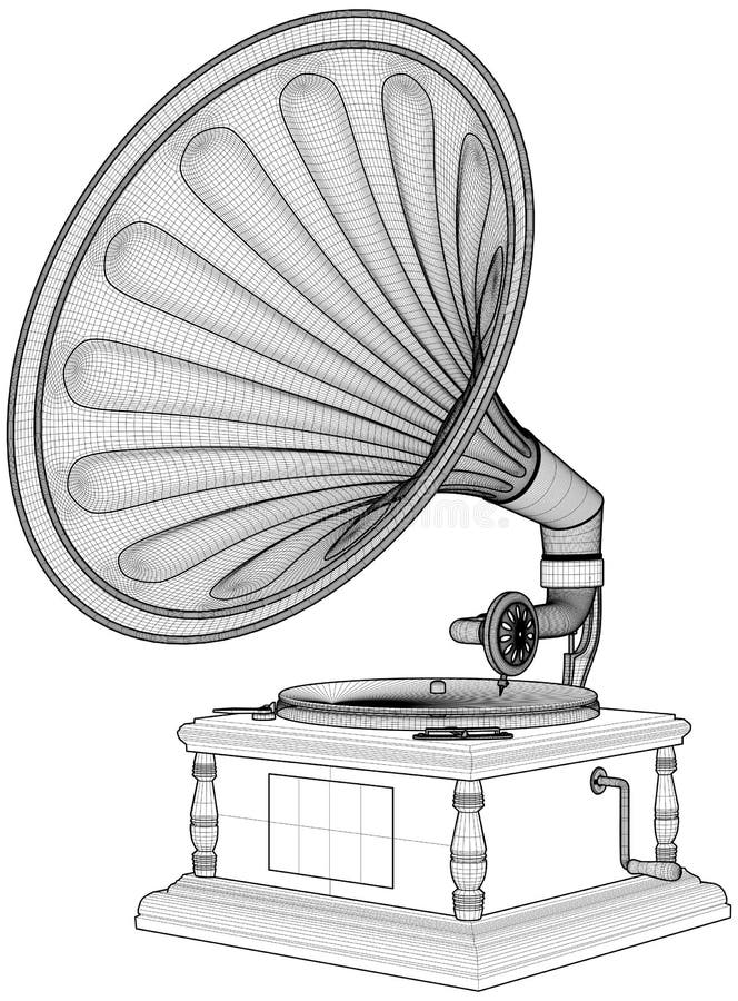 Gramophone Record Player Vector. Illustration on White Background Stock ...