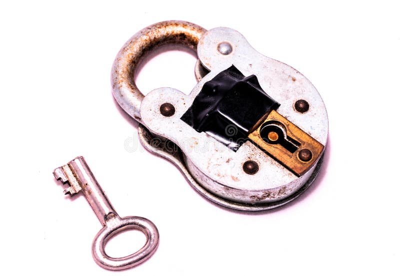 Old Antique Vintage Padlock Stock Photo - Image of rust, security ...