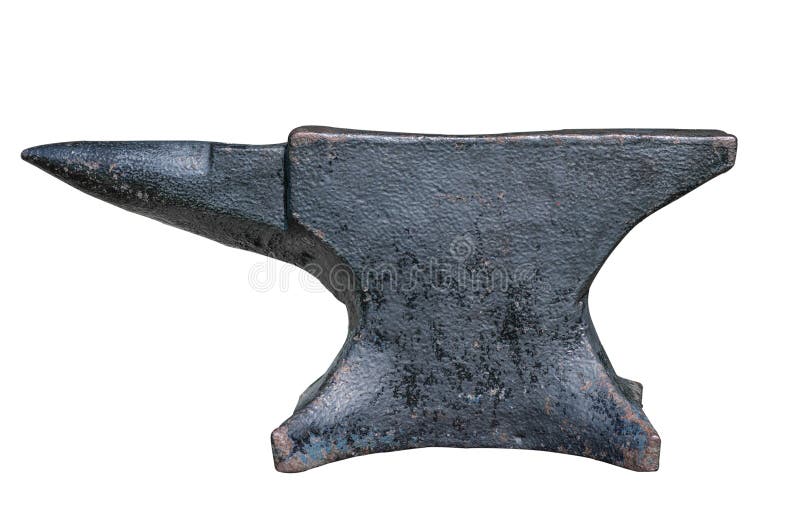 Old Anvil on White Background Stock Image - Image of industry, craft ...