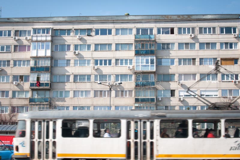 Old Apartment Block And Trams Editorial Photo - Image of stairs, live ...