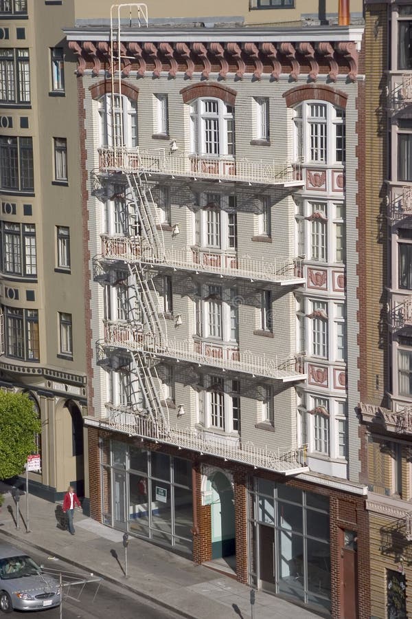 Old Fashioned Apartment Building Stock Image - Image of tree, brick ...