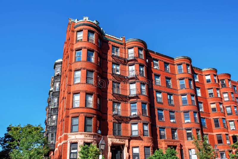 An Old Apartment Building in Boston Stock Photo - Image of ...