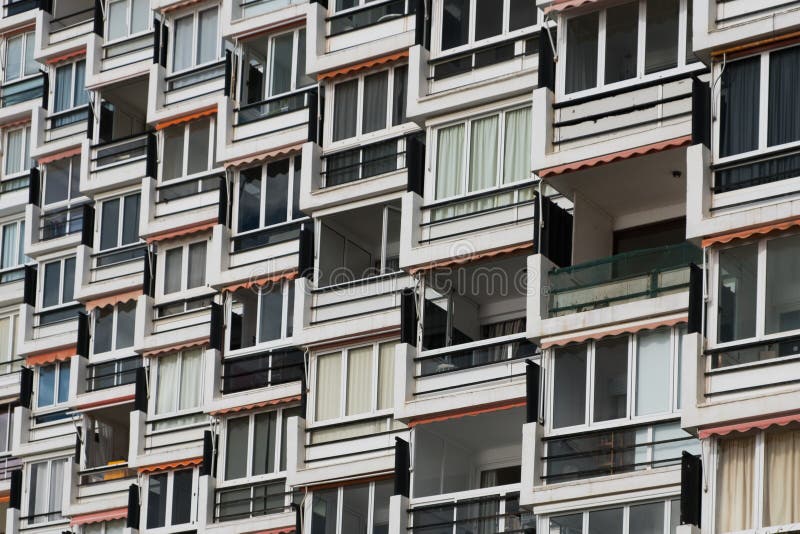 Old Apartment Building Facade - Building Complex Exterior Stock Image ...