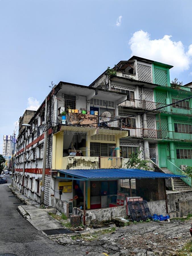 Old Apartment Building Kuala Lumpur Malaysia. Stock Photo - Image of ...