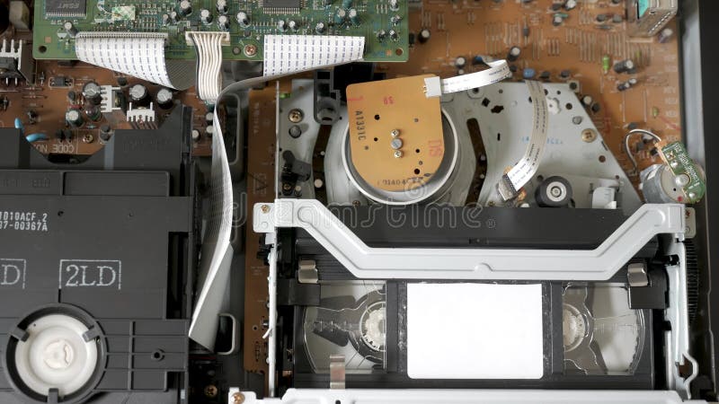 Old Appliances, Inside on a Vhs Video Player in Fast Forward Mode Stock ...