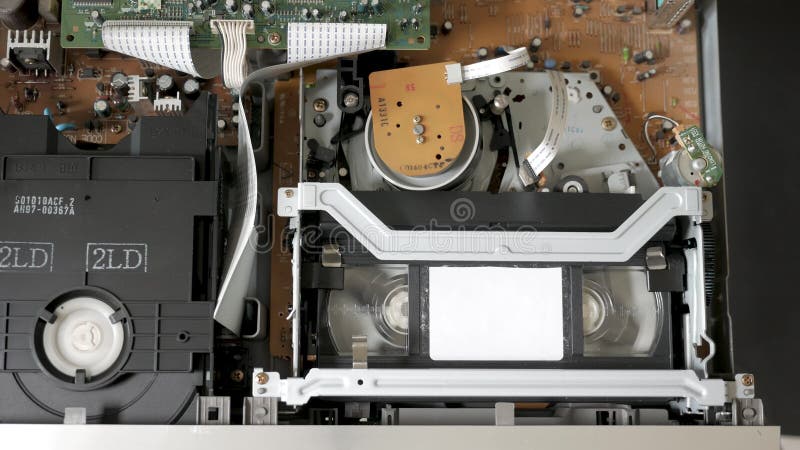 Old Appliances, Inside on a Vhs Video Player in Fast Forward Mode Stock ...
