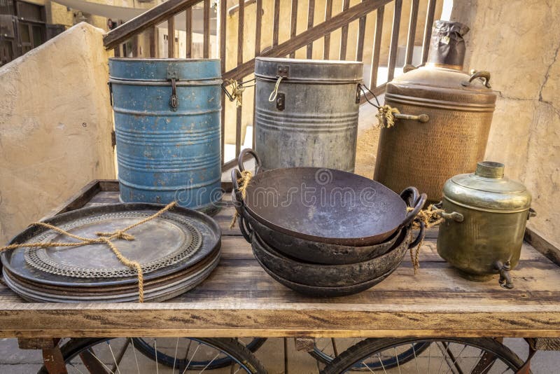 Old arabic utensils stock image. Image of iron, ancient - 153618705