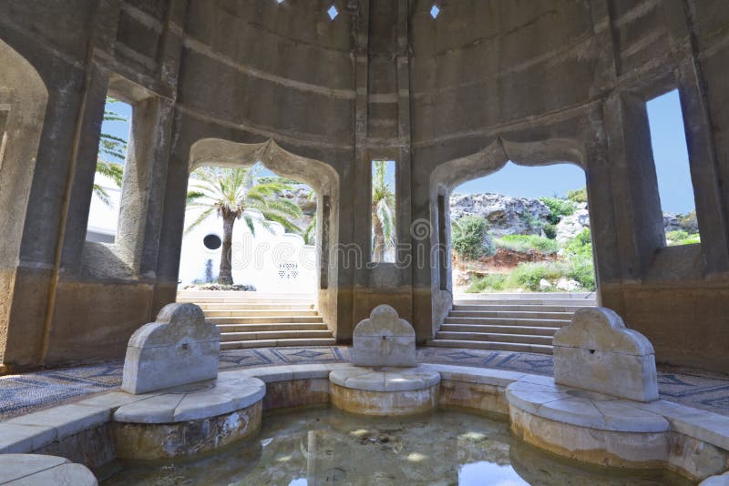 Old Arab Spa at Rhodes in Greece Stock Photo - Image of dodecannese ...
