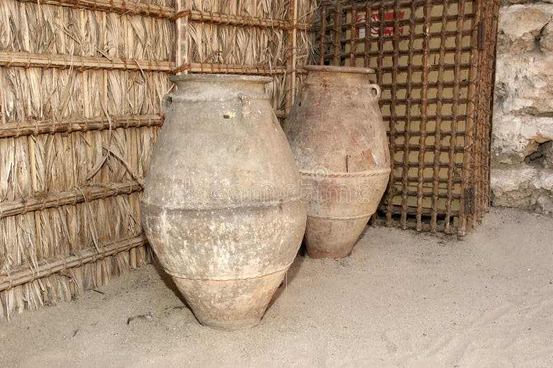 Old Arabic Pitchers, Dubai Museum, United Arab Emirates,UAE Stock Image ...