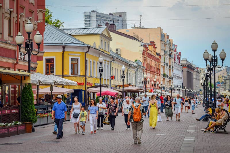 Arbat street editorial image. Image of walking, city - 26793185