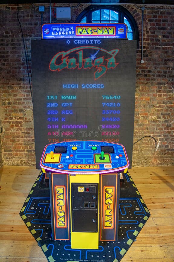 Old Arcade Machine with Pac Man, London. Editorial Photography - Image ...