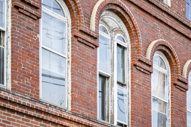 Multistory Colonial Brick House with Circular Driveway Stock Photo ...