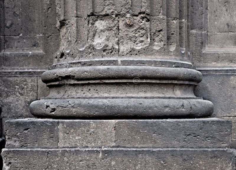 Old Architecture Detail Ancient Column Base in Europe. Stock Image ...