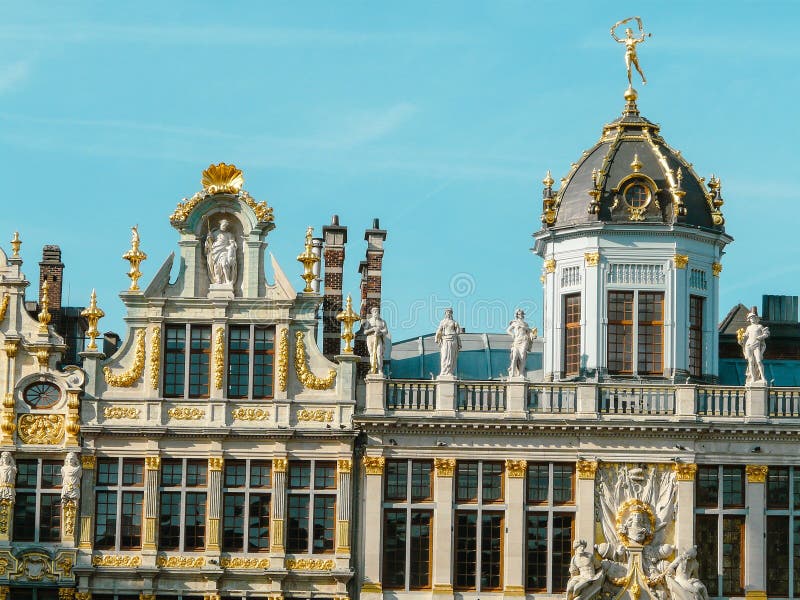 An Old Architecture of the Grand Place Stock Photo - Image of beautiful ...