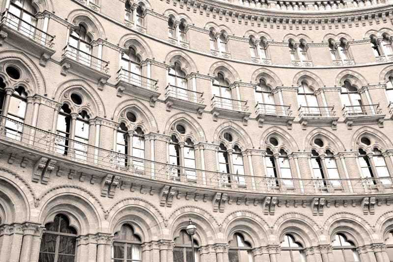 Old Architecture in London England Windows and Brick Exterior Stock ...