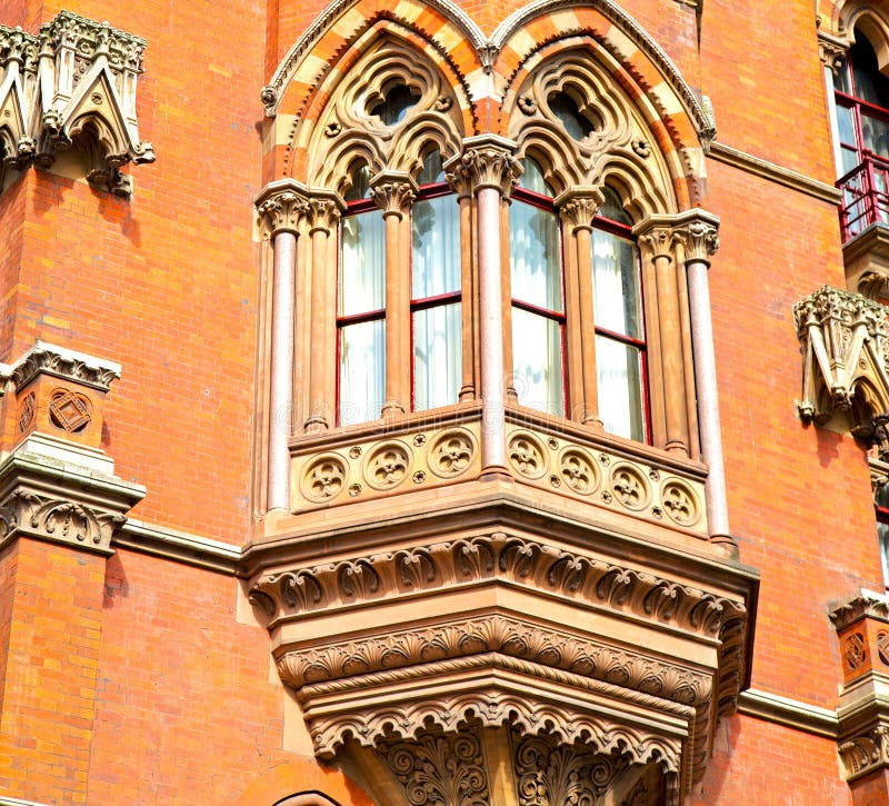 Old Architecture in London England Windows and Brick Exterior Wa Stock ...