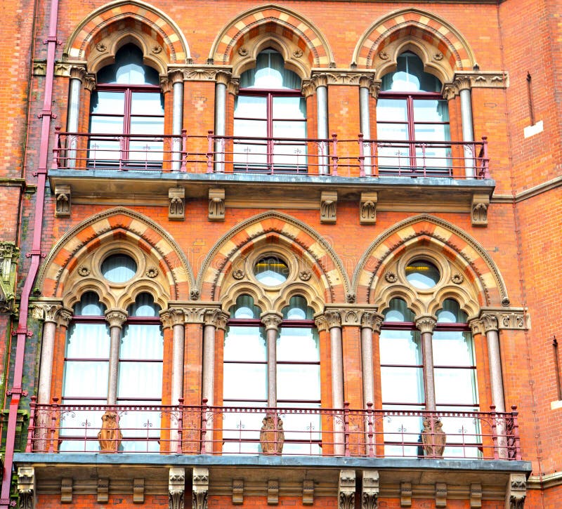 Old Architecture in London England Windows and Brick Exterior Stock ...